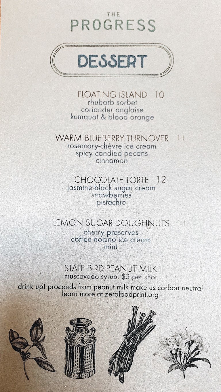 Restaurant Review: Dinner at The Progress in SF – Becca Risa Luna